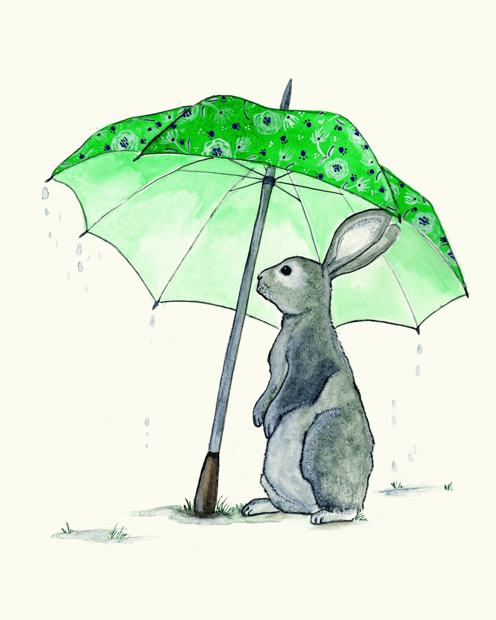 Bunny & Umbrella 8×10 Print | Craft Alliance Atlantic Association