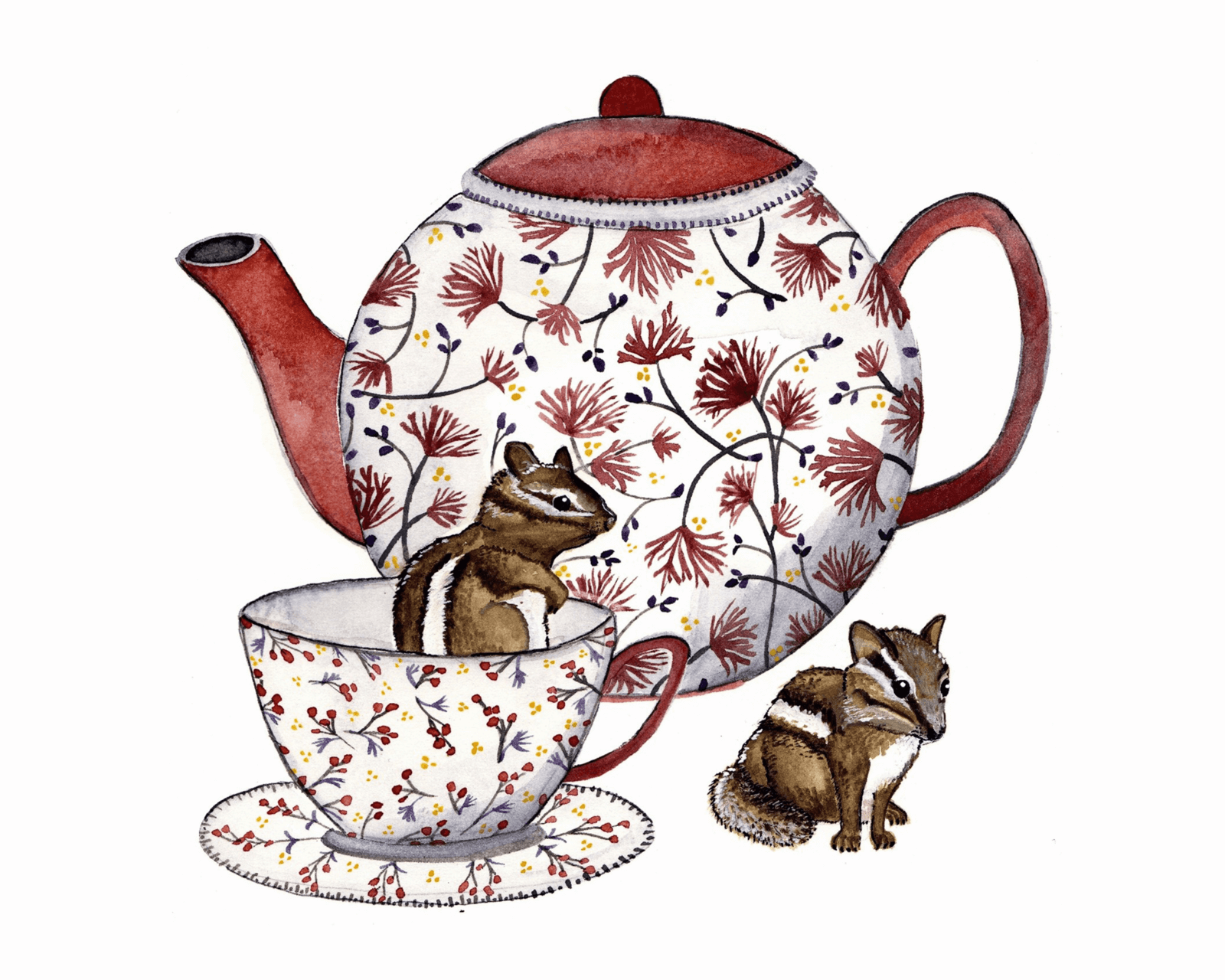 Chipmunks & Tea 8×10 Prints | Craft Alliance Atlantic Association