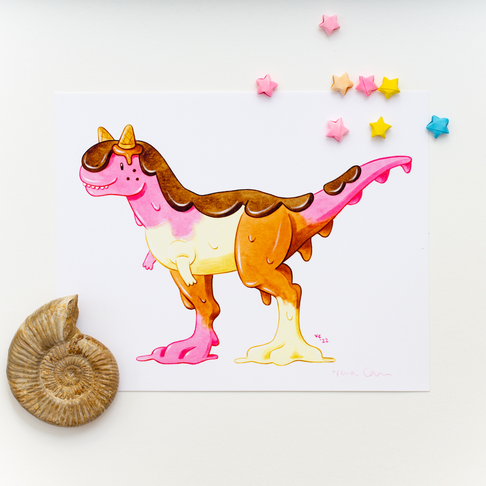 Dinosaur Art Print | Ice Cream Carno | Craft Alliance Atlantic Association