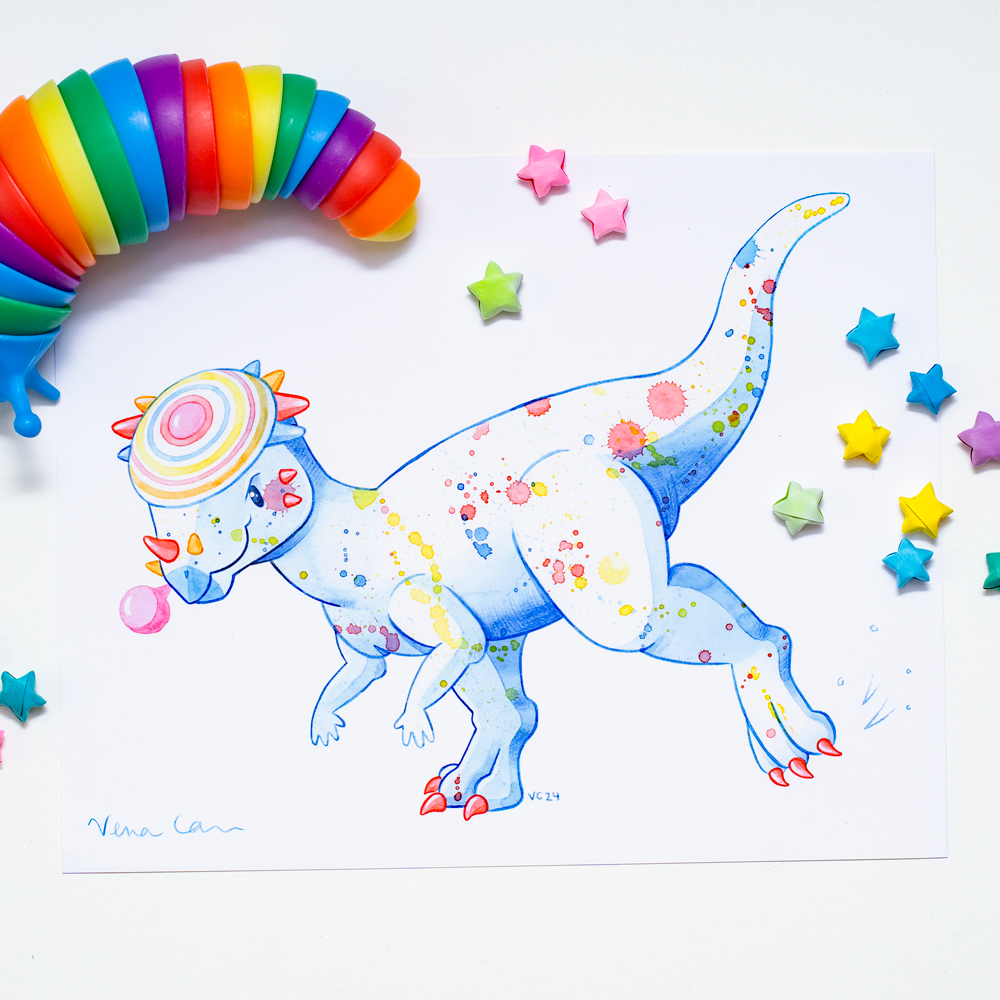 Dinosaur Art Print | Jaw Breaker Pachy | Craft Alliance Atlantic ...